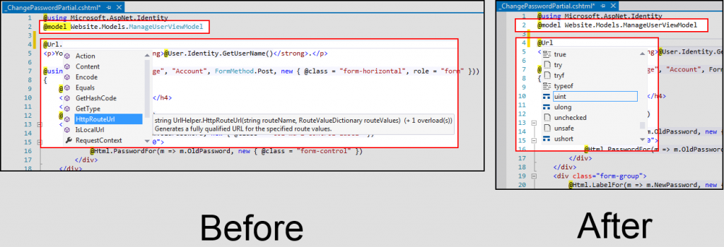 Managing Intellisense in Razor Views with MVC 5 Using Custom Builds in Visual Studio 2013 ...